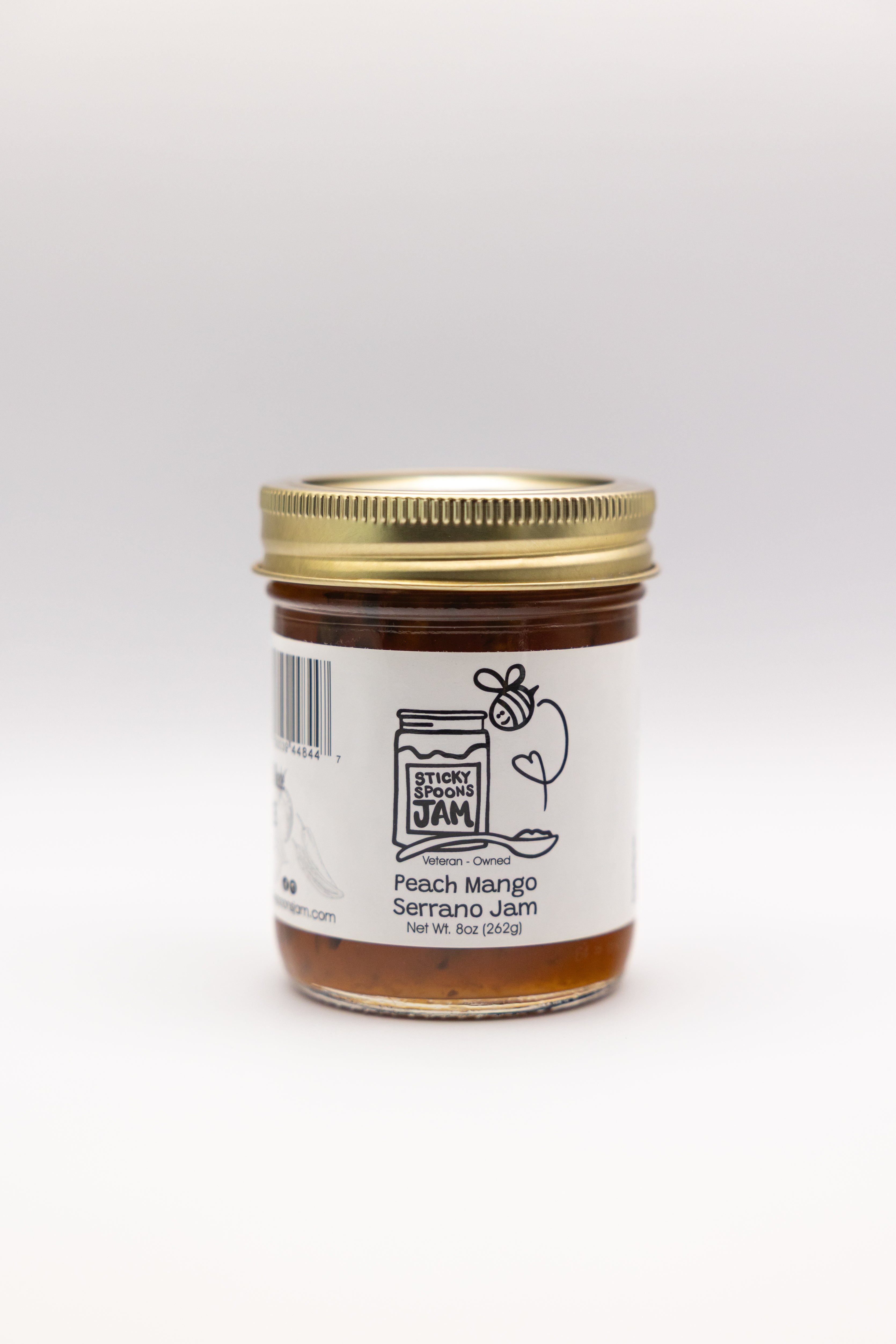 Peach Mango Serrano Jam - 8oz – Sticky Spoons Jam